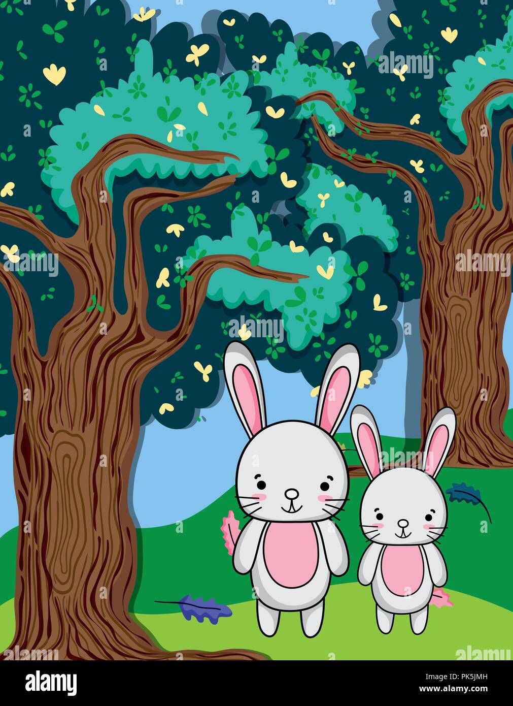 Cute rabbits cartoons Stock Vector Image & Art - Alamy