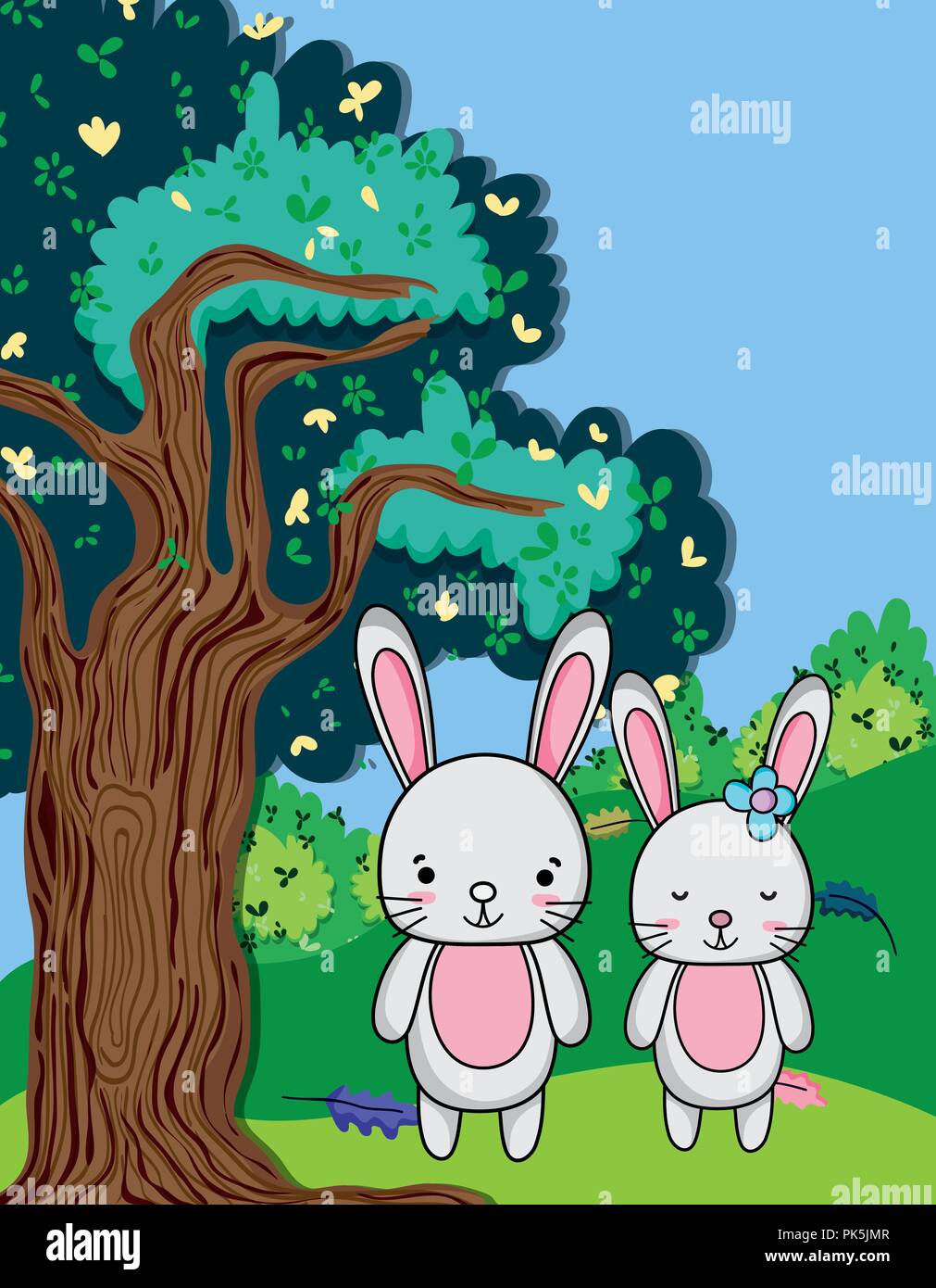 Cute rabbits cartoons Stock Vector Image & Art - Alamy
