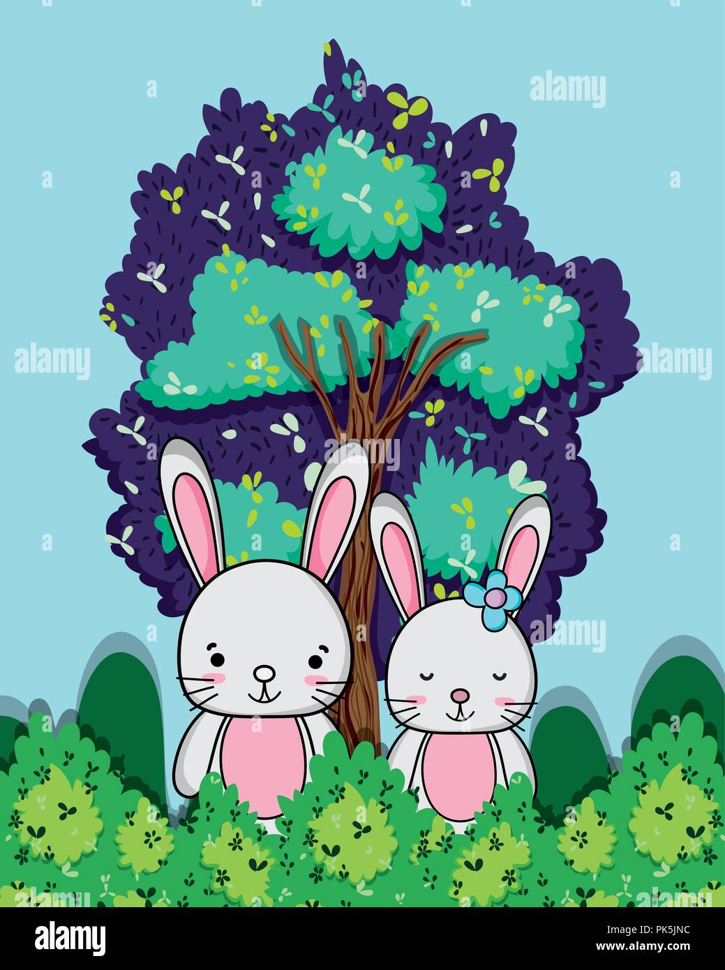 Cute rabbits cartoons Stock Vector Image & Art - Alamy