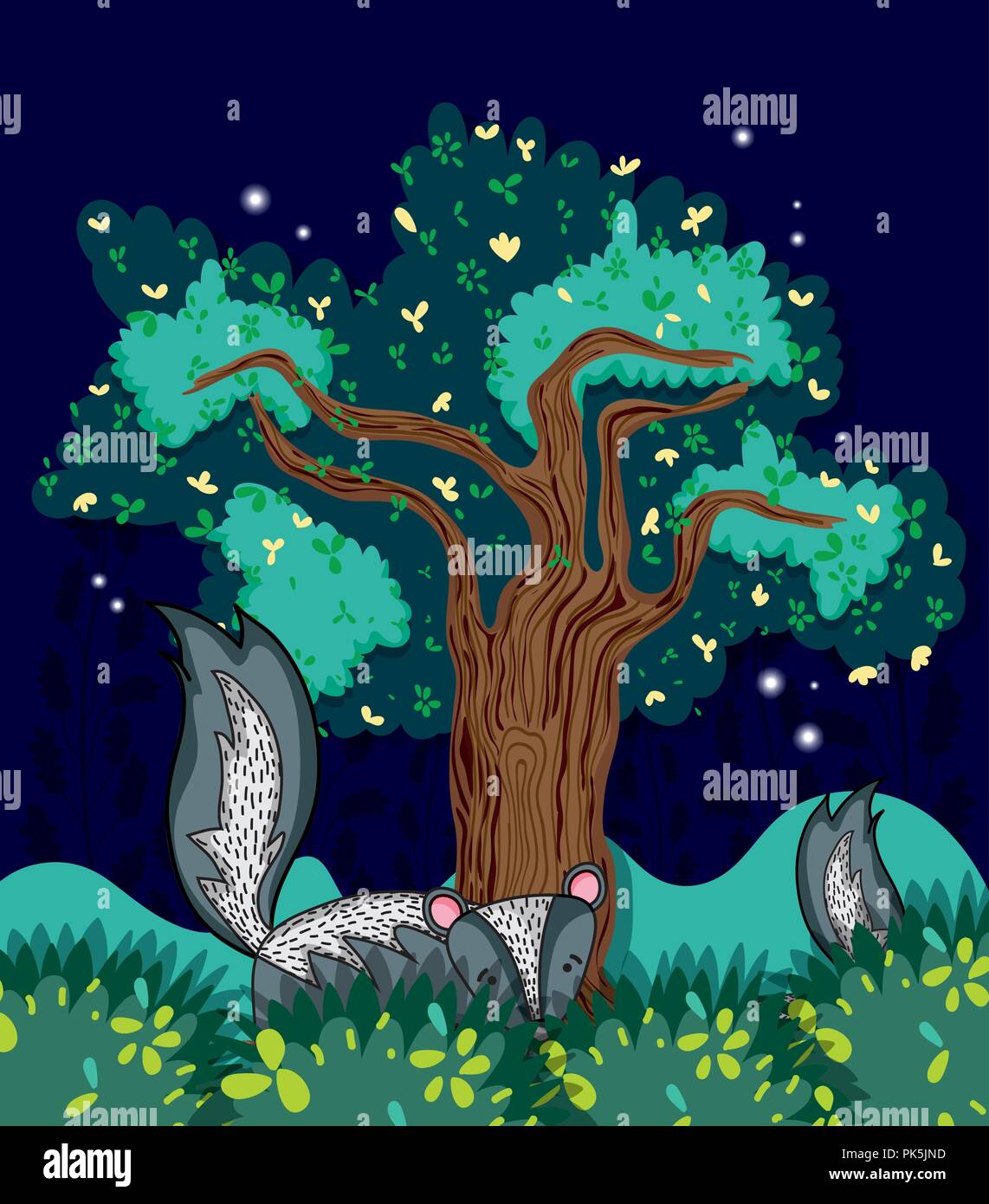 Cute skunks animal Stock Vector Image & Art - Alamy