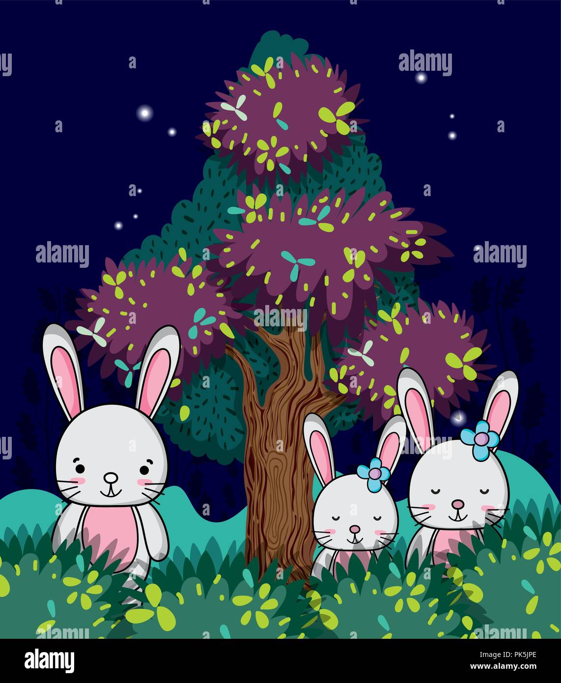 Cute rabbits cartoons Stock Vector Image & Art - Alamy