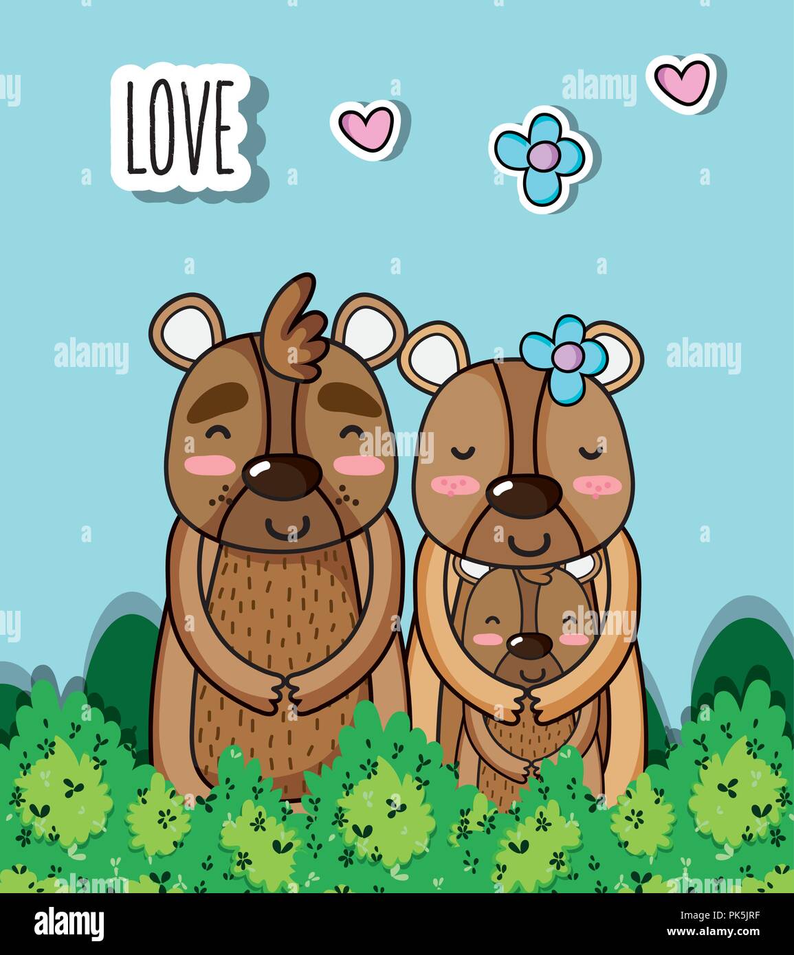 Family friendly animals Stock Vector Images - Alamy