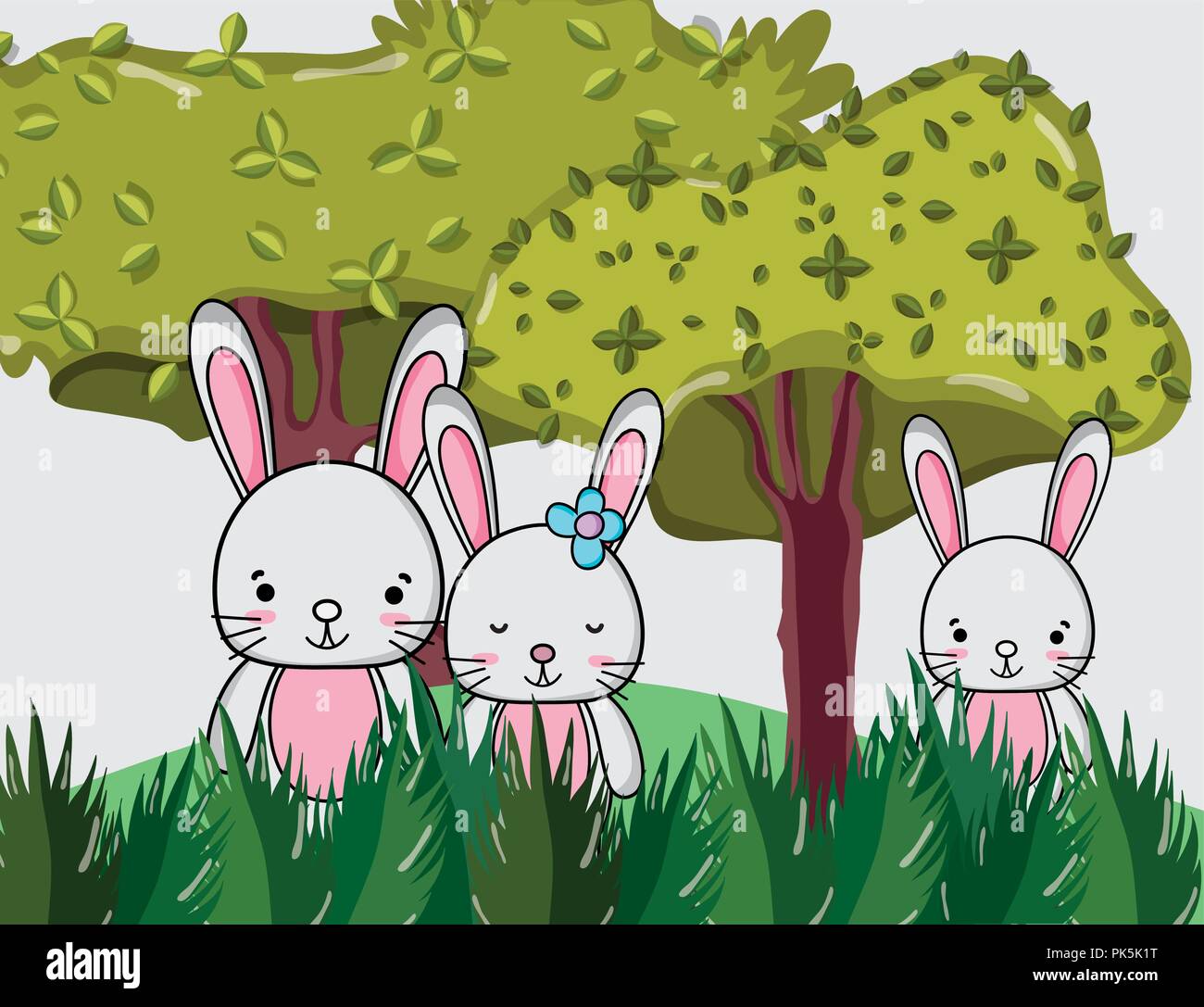 Cute rabbits cartoons Stock Vector Image & Art - Alamy