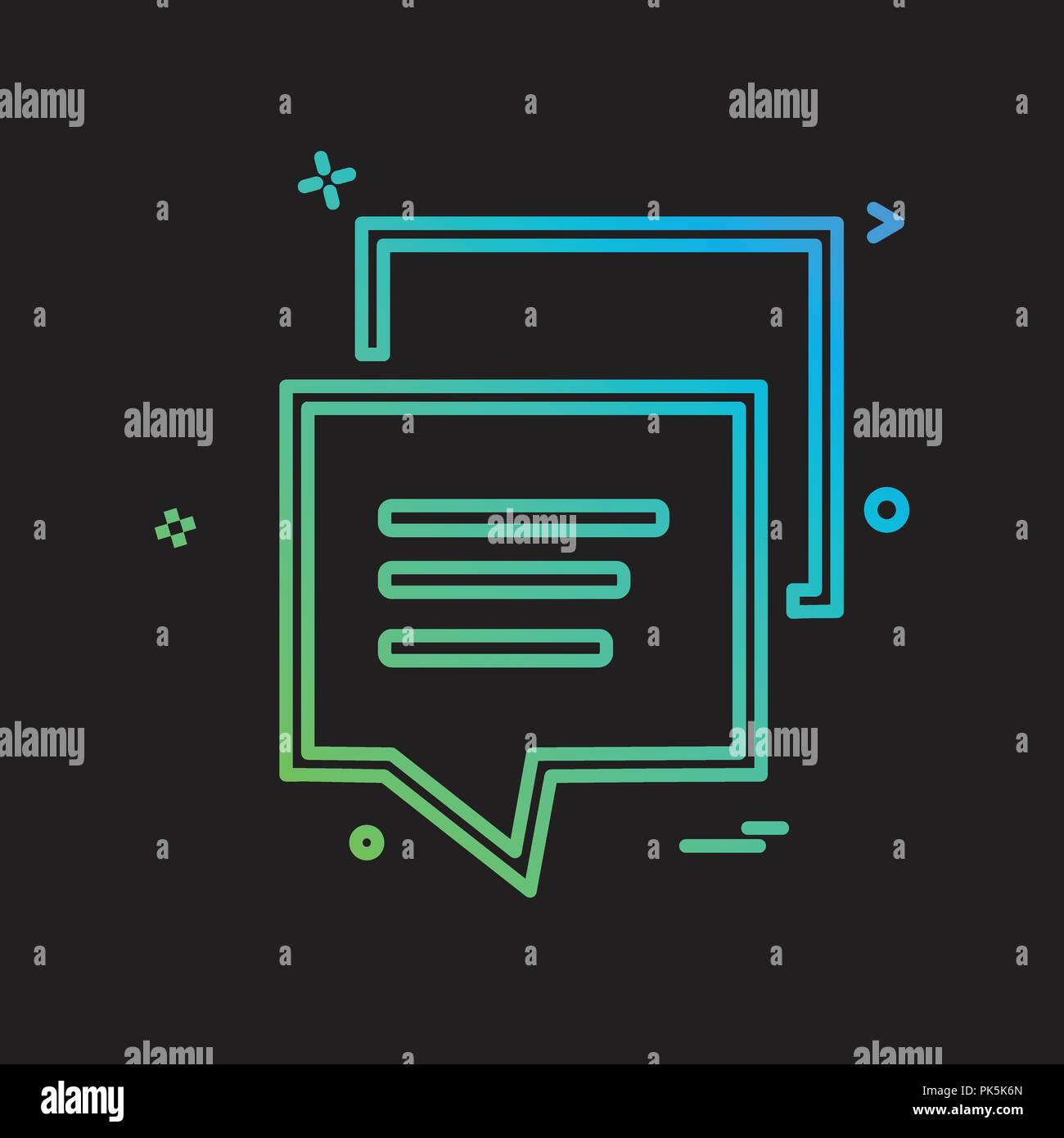 Chat icon design vector Stock Vector Image & Art - Alamy