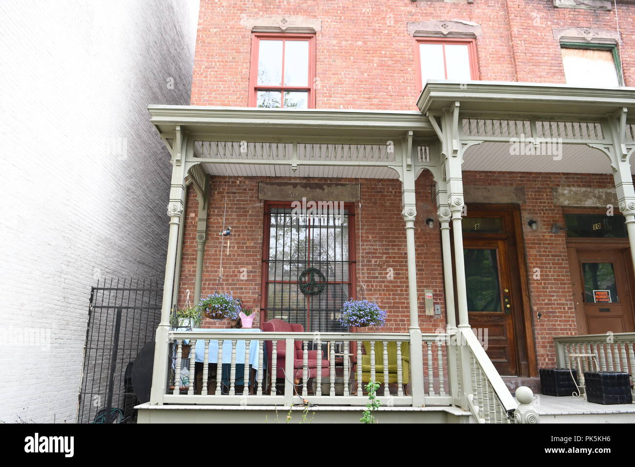 Harlem street view, New York City, USA Stock Photo - Alamy
