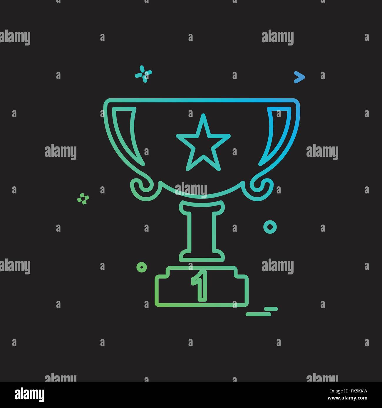 Trophy icon design vector Stock Vector Image & Art - Alamy