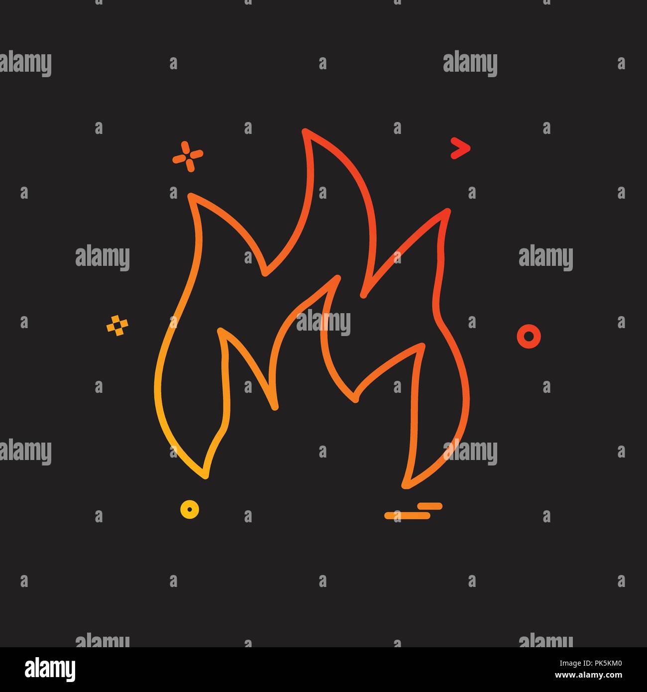 Fire icon design vector Stock Vector Image & Art - Alamy