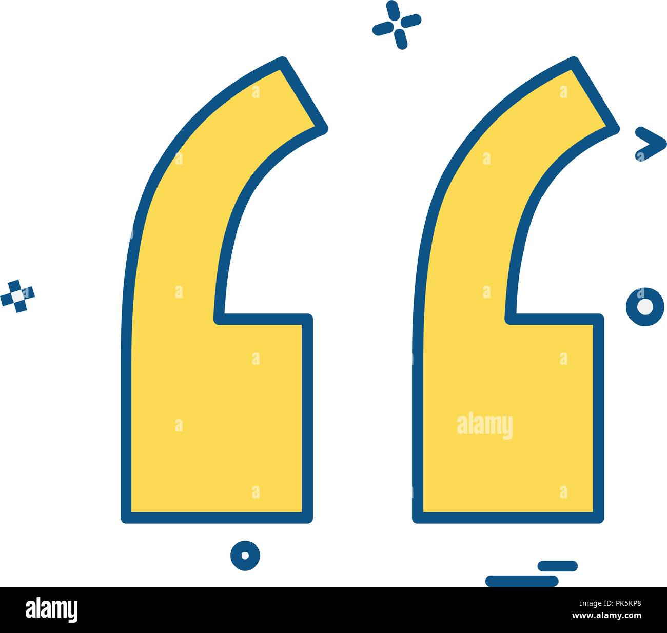 Double quotes icon design vector Stock Vector Image & Art - Alamy