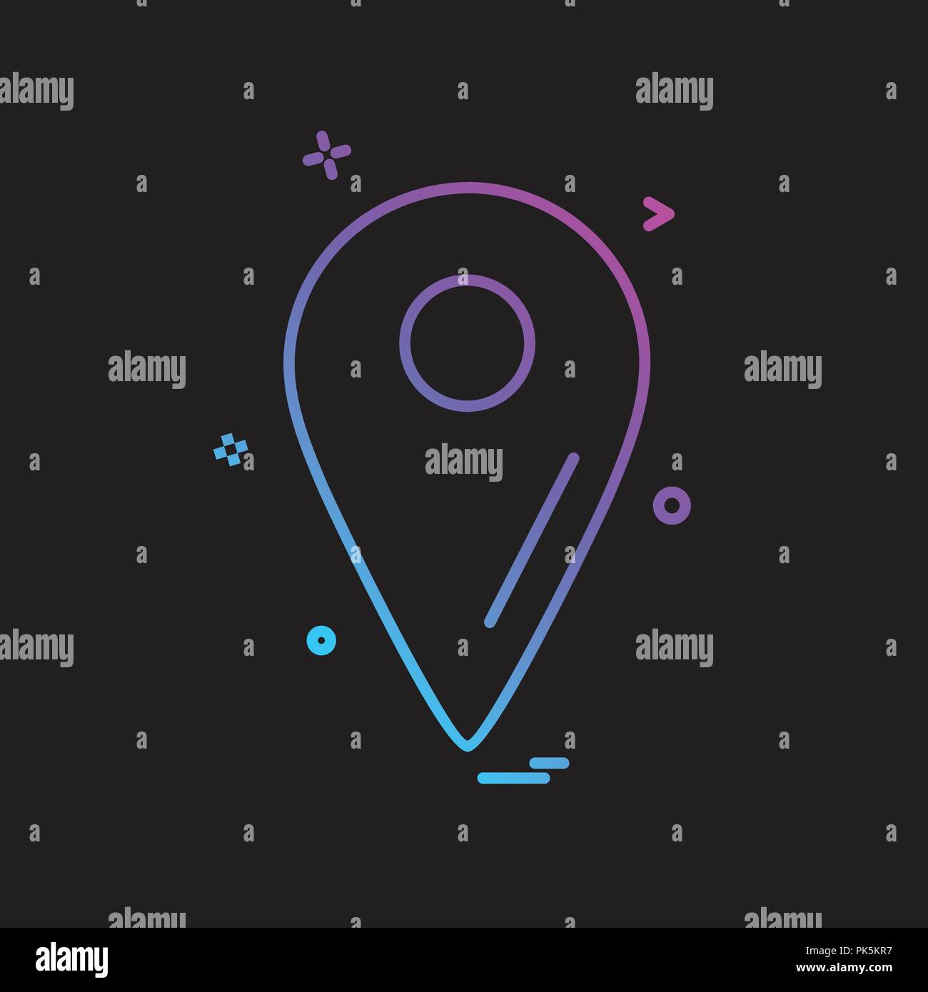 Pin icon design vector Stock Vector Image & Art - Alamy