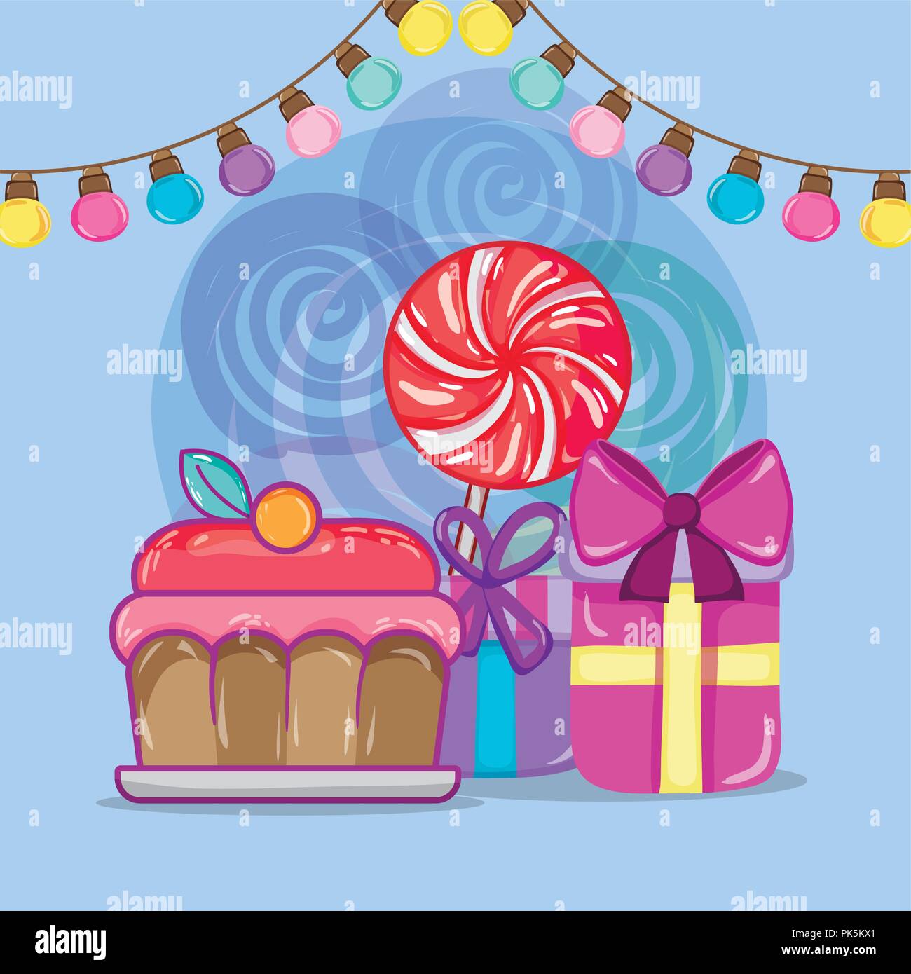 Birthday candies cartoons Stock Vector Image & Art - Alamy