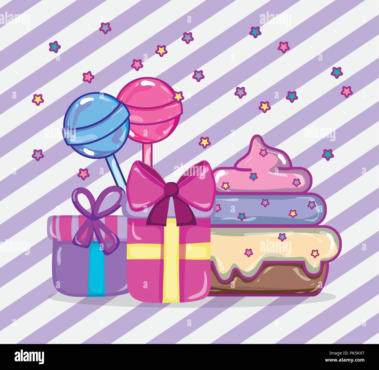 Birthday candies cartoons Stock Vector Image & Art - Alamy