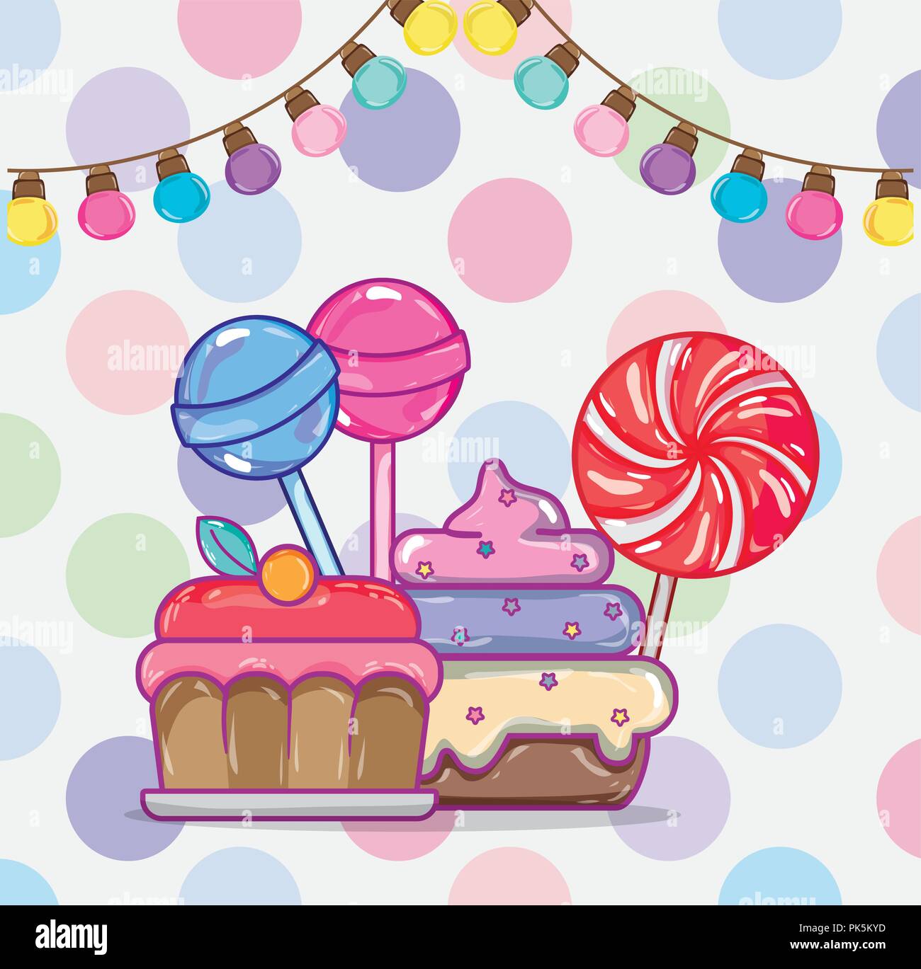 Birthday candies cartoons Stock Vector Image & Art - Alamy