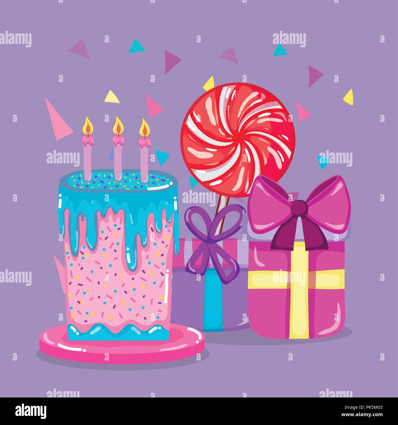 Birthday candies cartoons Stock Vector Image & Art - Alamy
