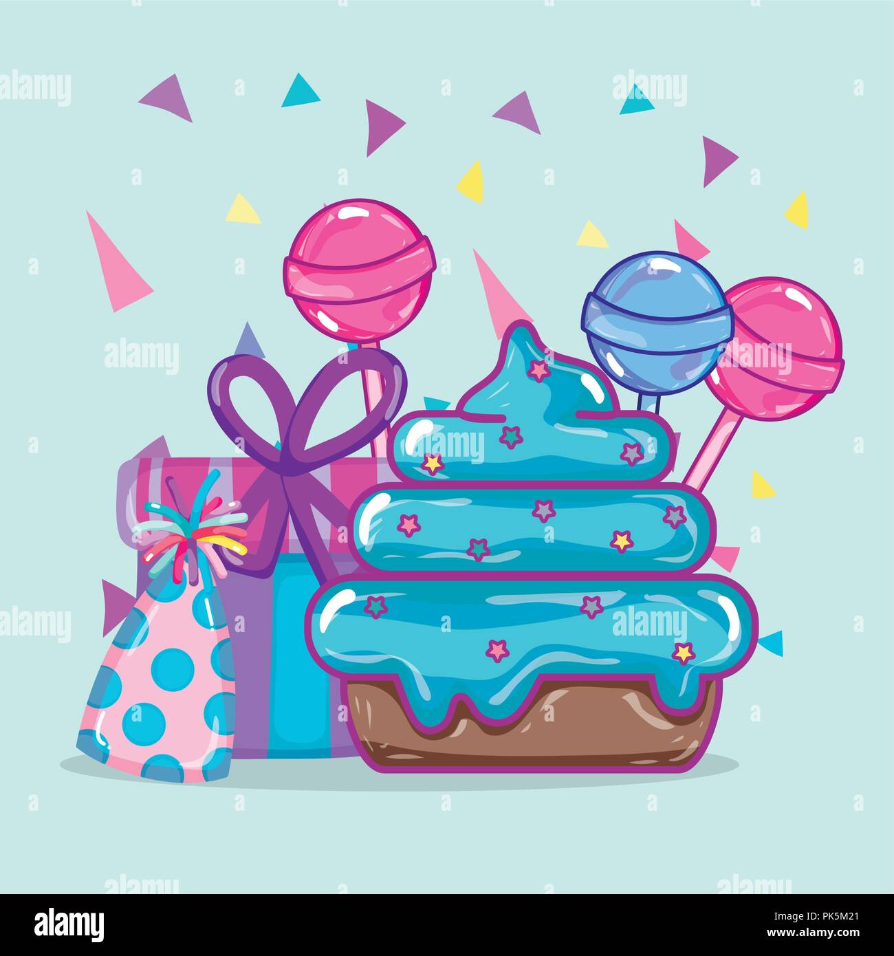 Birthday candies cartoons Stock Vector Image & Art - Alamy