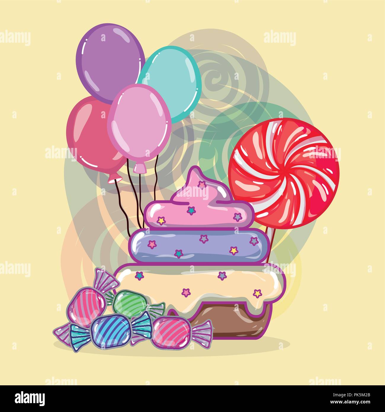 Birthday candies cartoons Stock Vector Image & Art - Alamy