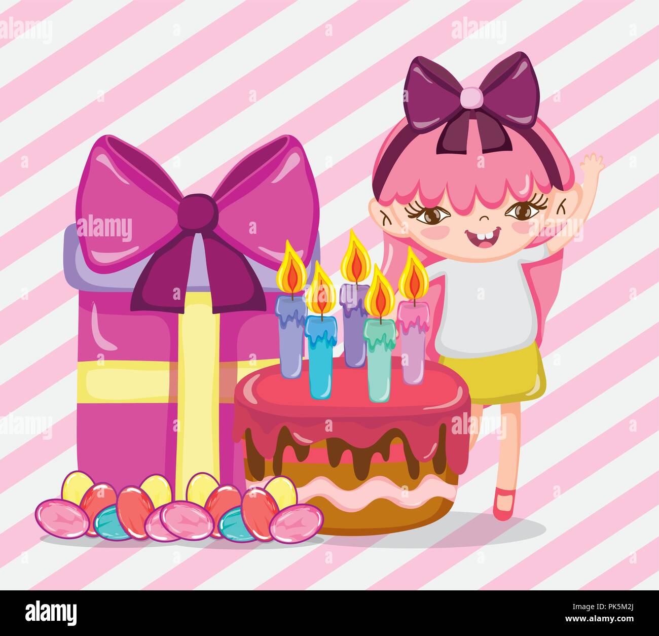 Girl and candies cartoons Stock Vector Image & Art - Alamy