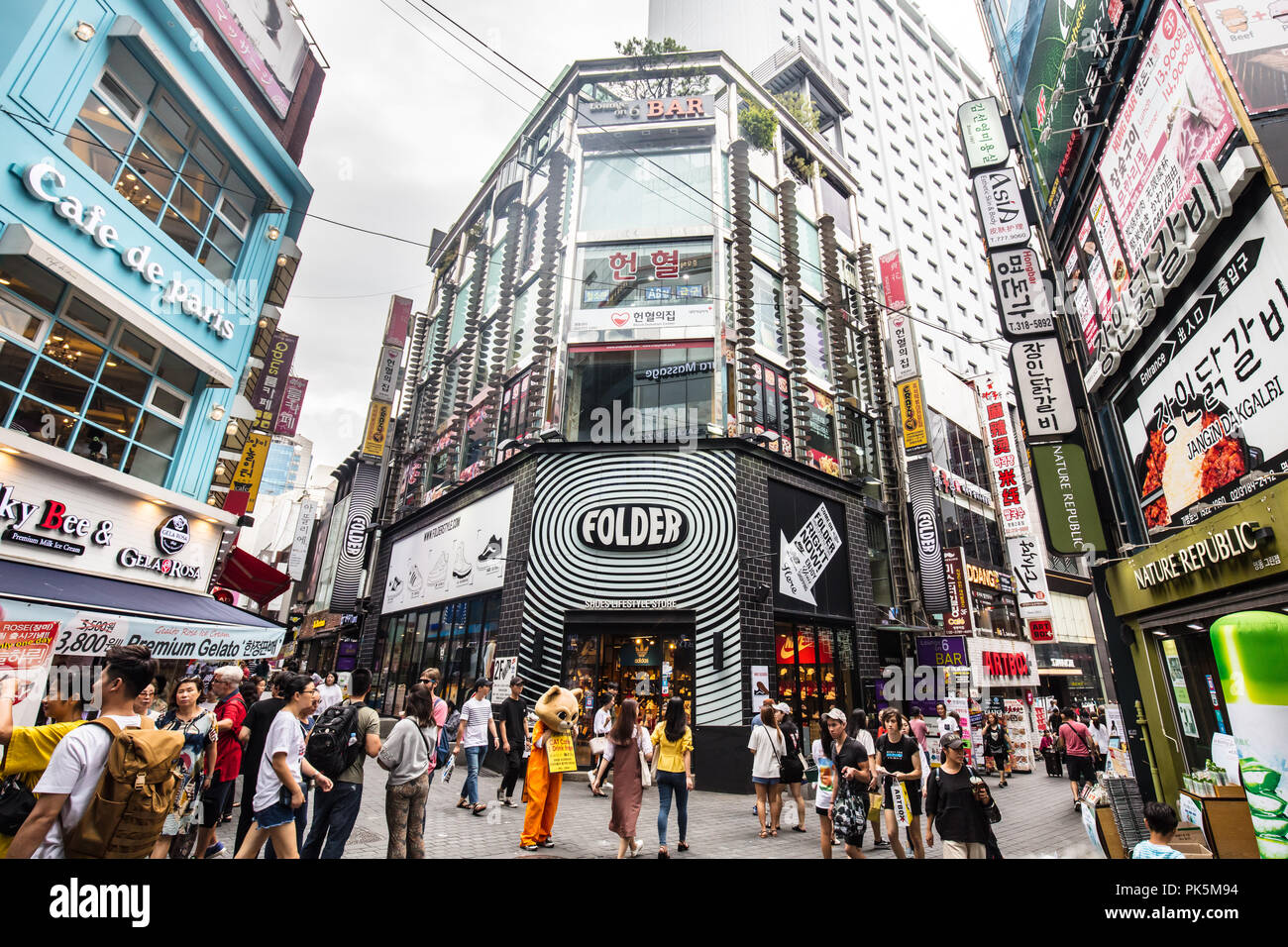 Myeong-dong Seoul South Korea Stock Photo - Alamy