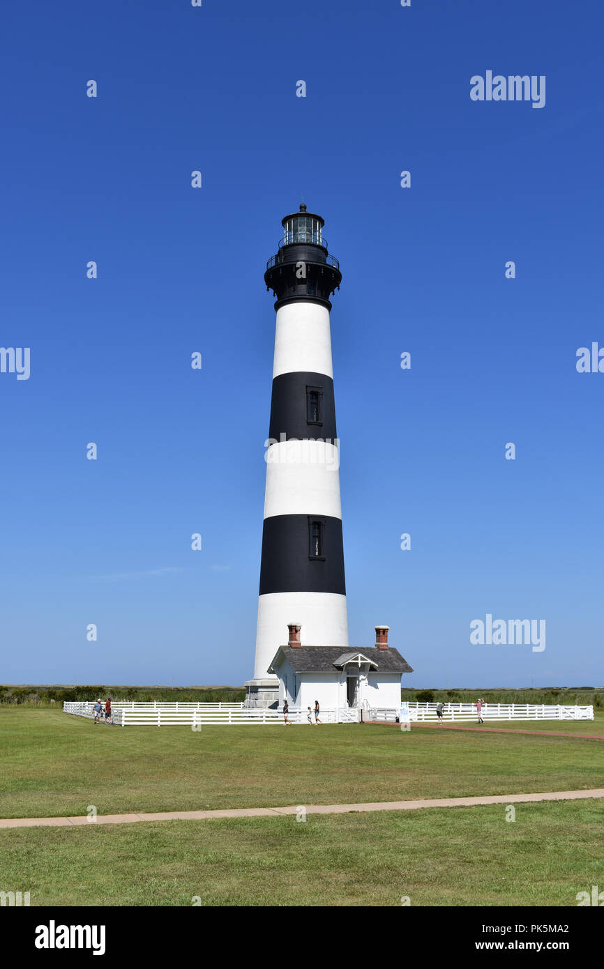 The Cape Hatteras Lighthouse located on the North Carolina Outer Banks ...