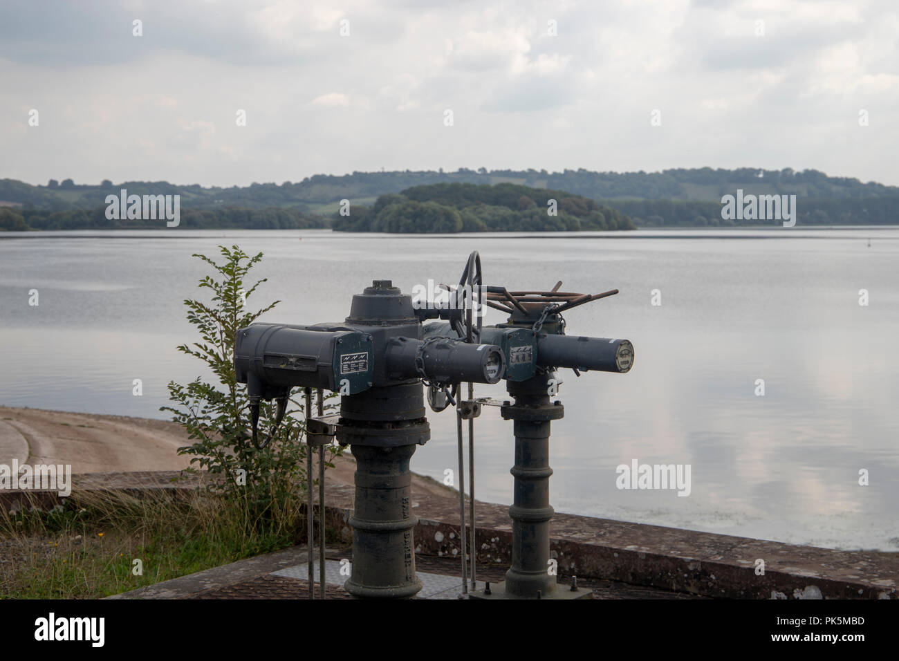 Chew Valley Lake Water Outlet Valves Stock Photo - Alamy