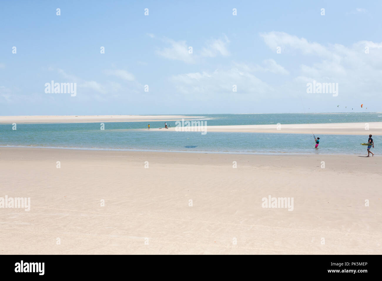 White sand dunes panorama from Lencois Maranhenses National Park ...