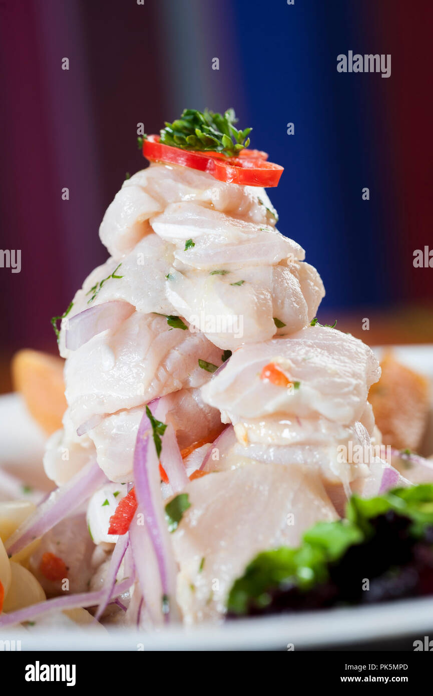 Ceviche, dish symbol of Peruvian gastronomy Stock Photo - Alamy