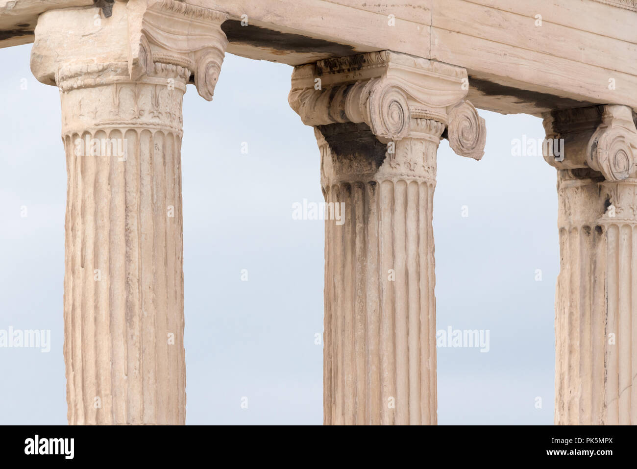 Greek columns against the Sky at Sunset Stock Photo - Alamy
