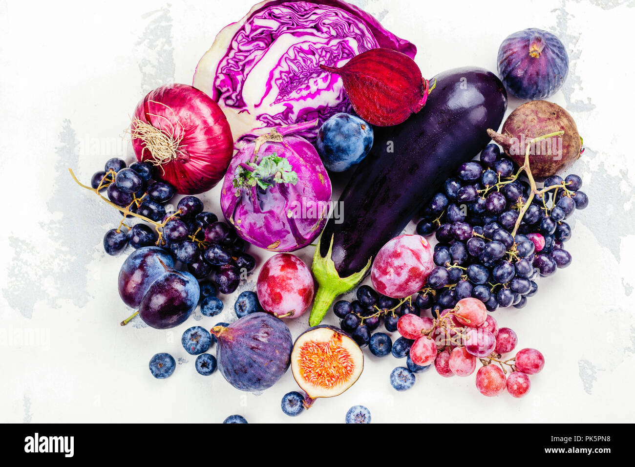 Selection of purple foods Stock Photo - Alamy
