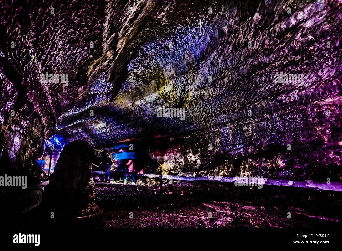 Jeju, South Korea - April 8,2018: The Manjanggul Cave is one of the ...