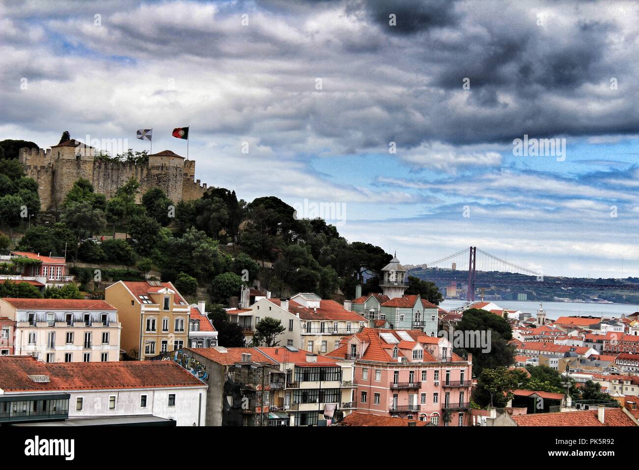 Lisbon city skyline gray hi-res stock photography and images - Alamy