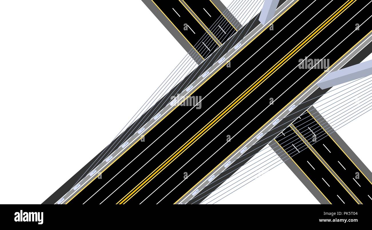 Suspension bridge top view Stock Vector Images - Alamy