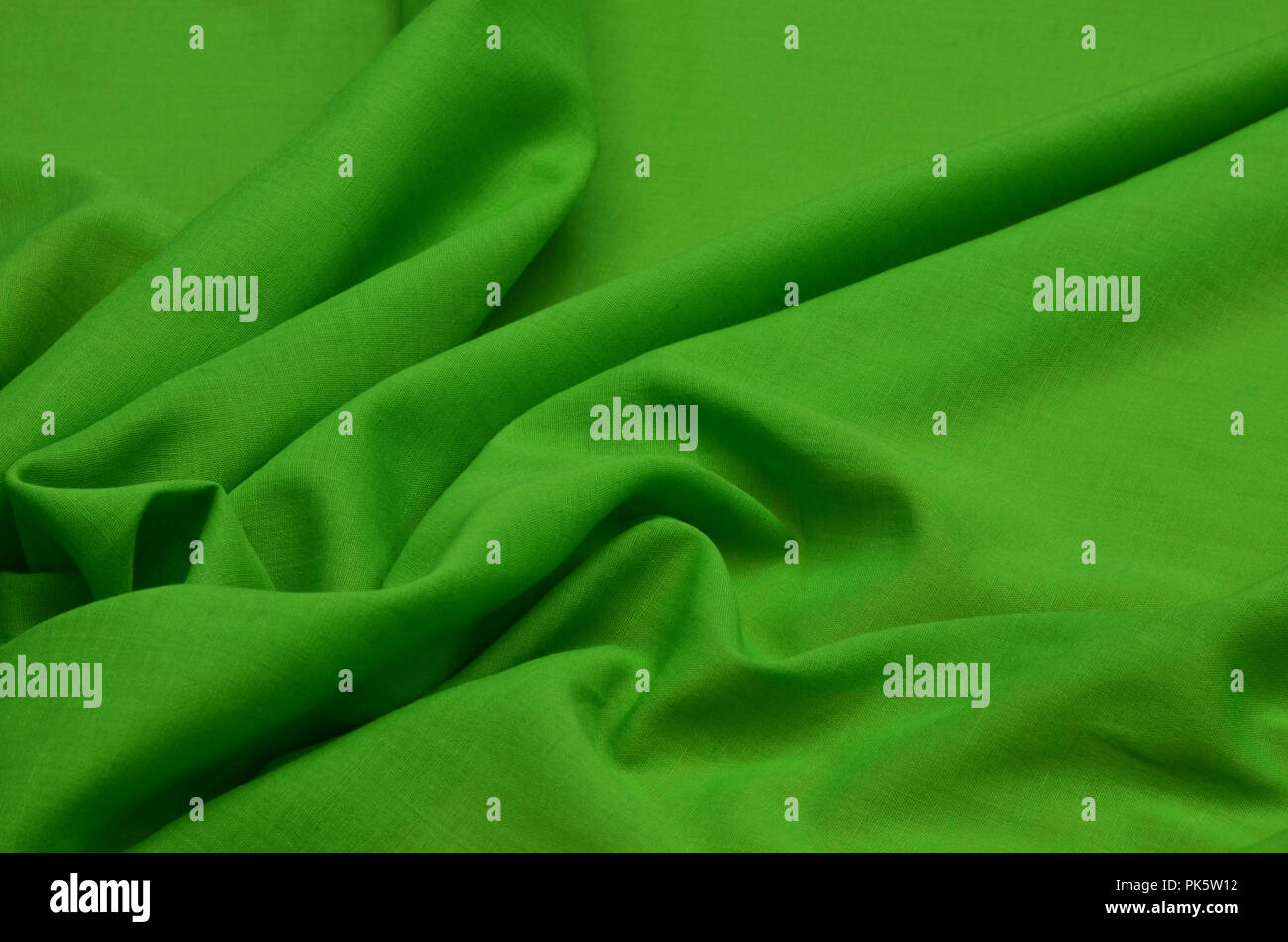 Batiste fabric is green Stock Photo - Alamy