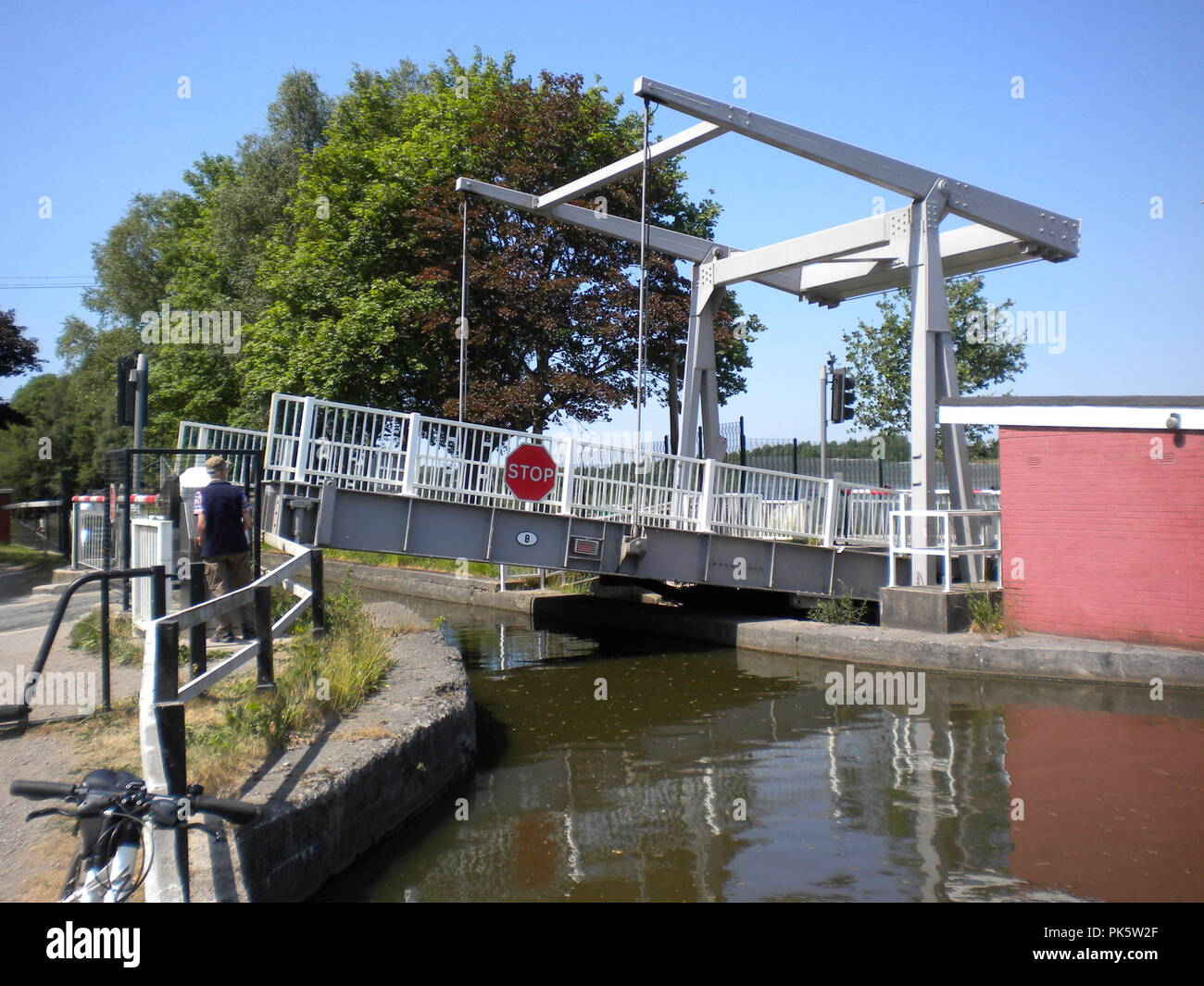 Around the UK - Lift Bridge on The Leeds Liverpool Canal Stock Photo ...