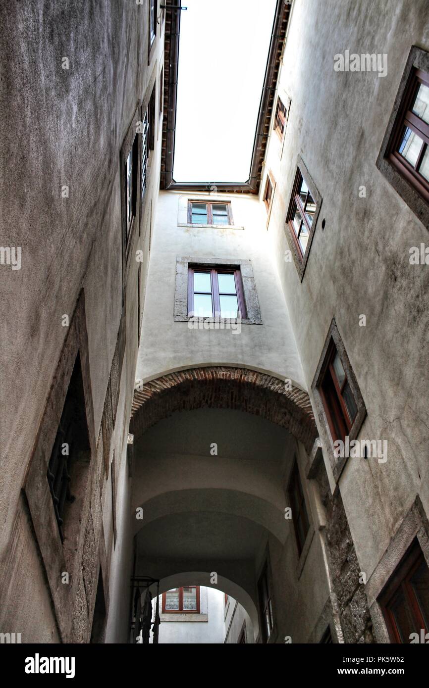 Old colorful houses and streets of Lisbon, Portugal in Spring. Majestic ...