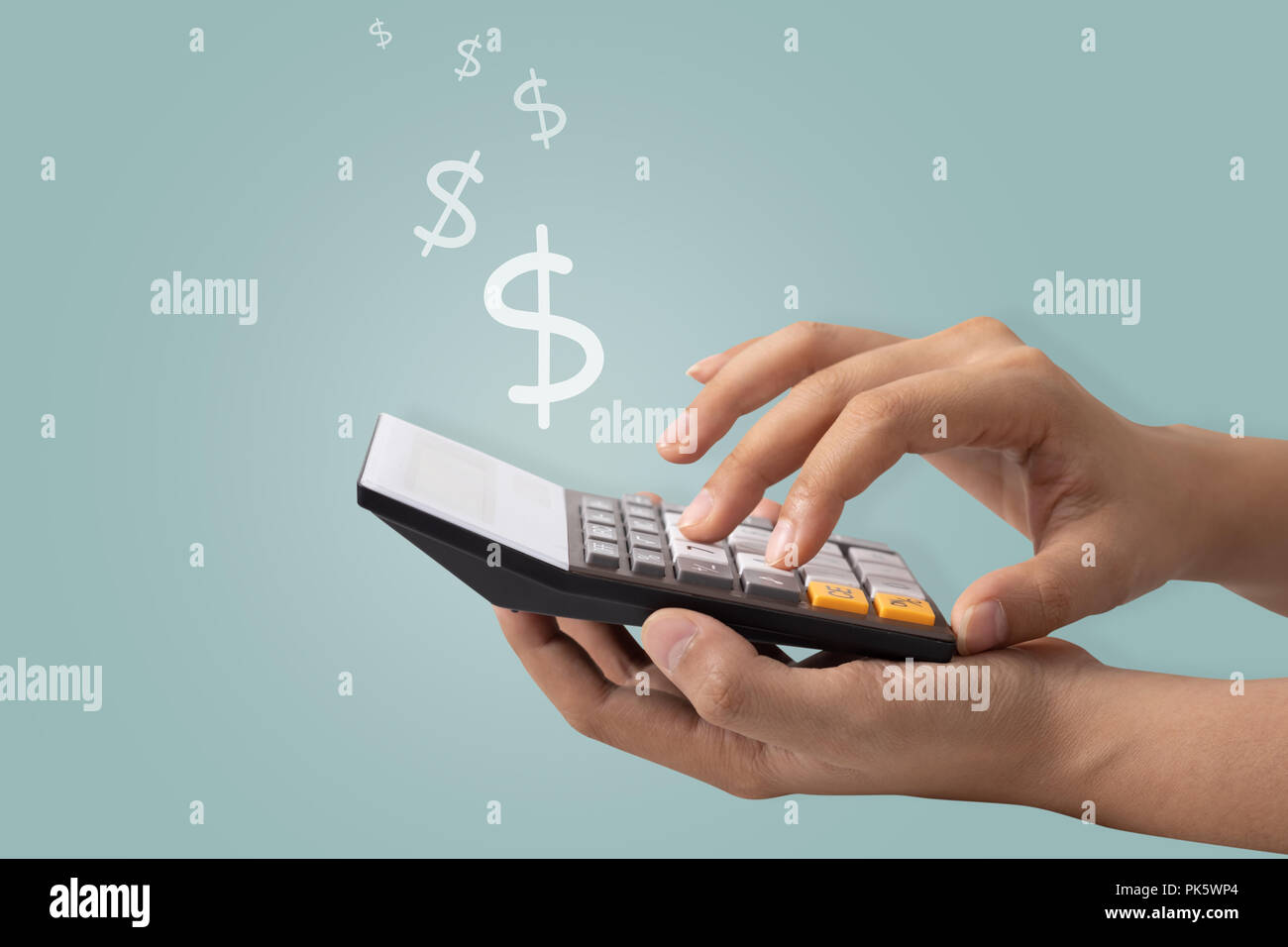 Analyzing tax calculation calculator calculate hi-res stock photography ...