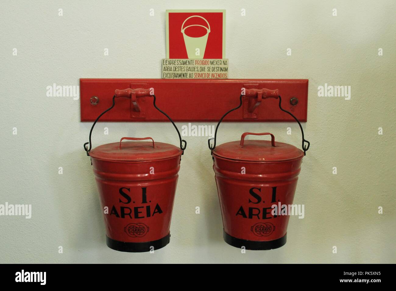 Old and vintage fire extinguishing system Stock Photo - Alamy