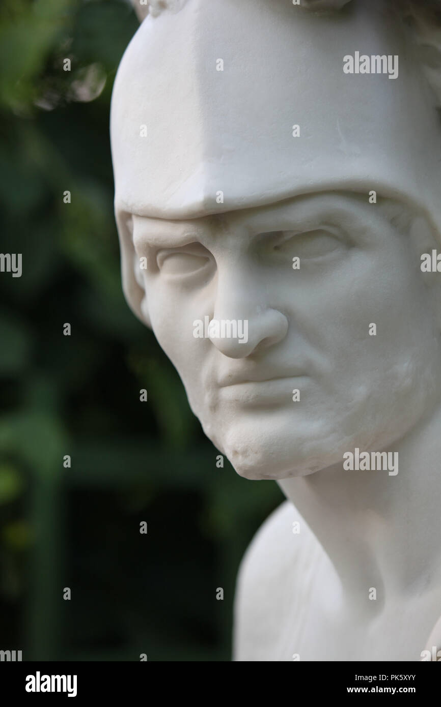 Antique statue of Greek god of war Ares (Mars in Roman mythology ...