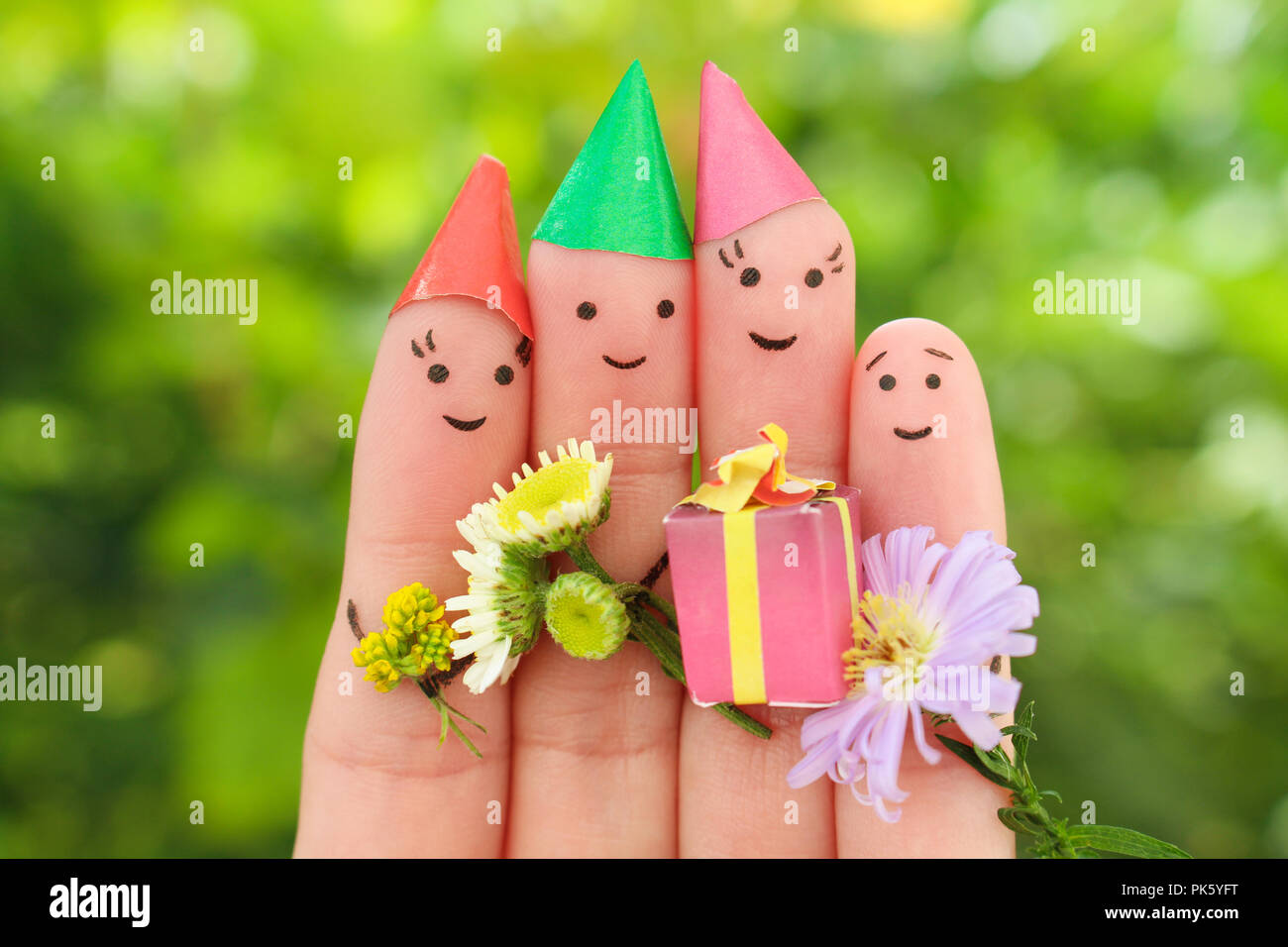 Fingers art family concept hi-res stock photography and images - Alamy