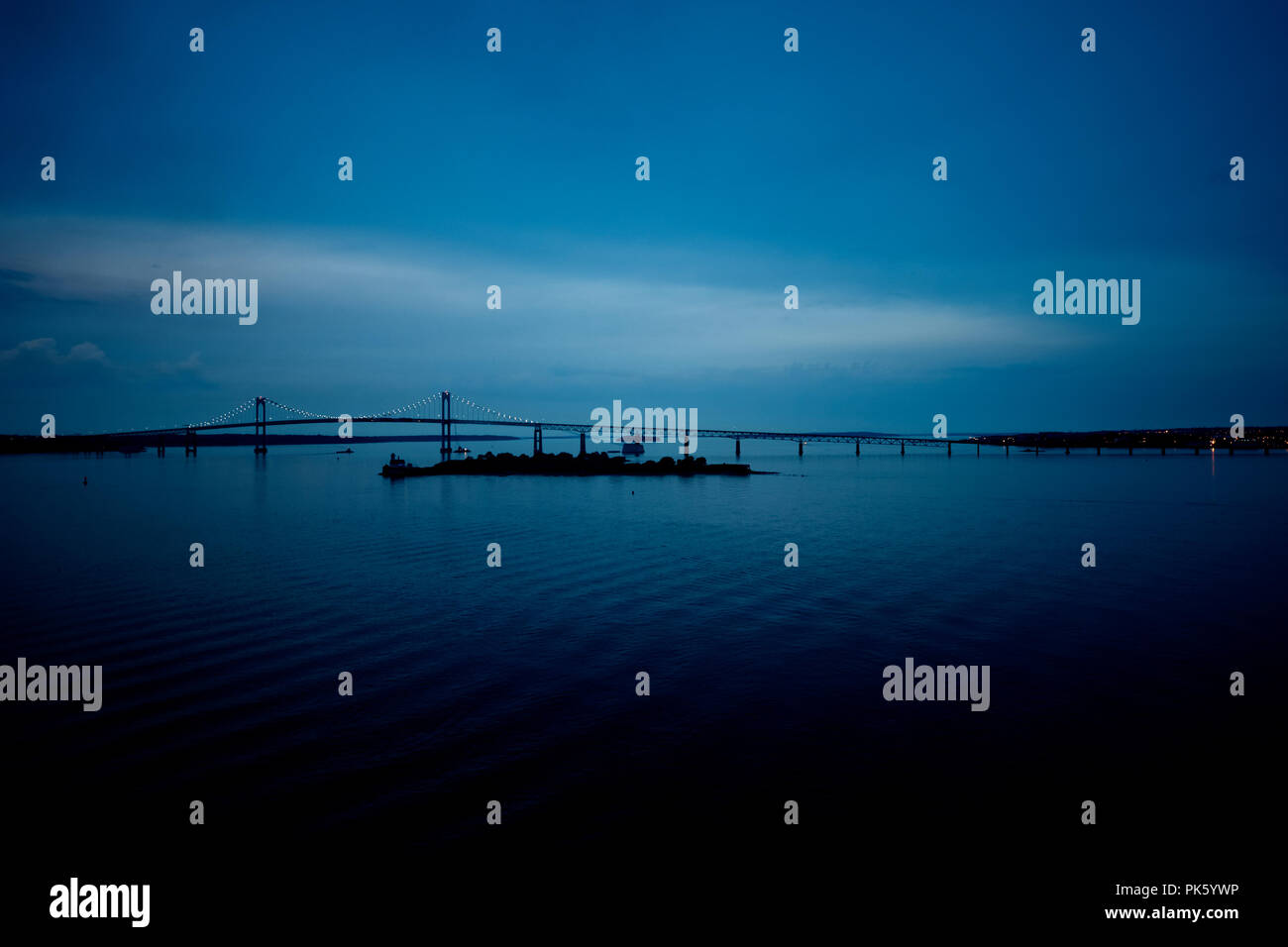 Newport bridge / Claiborne Pell bridge in Newport Rhode Island - iconic ...
