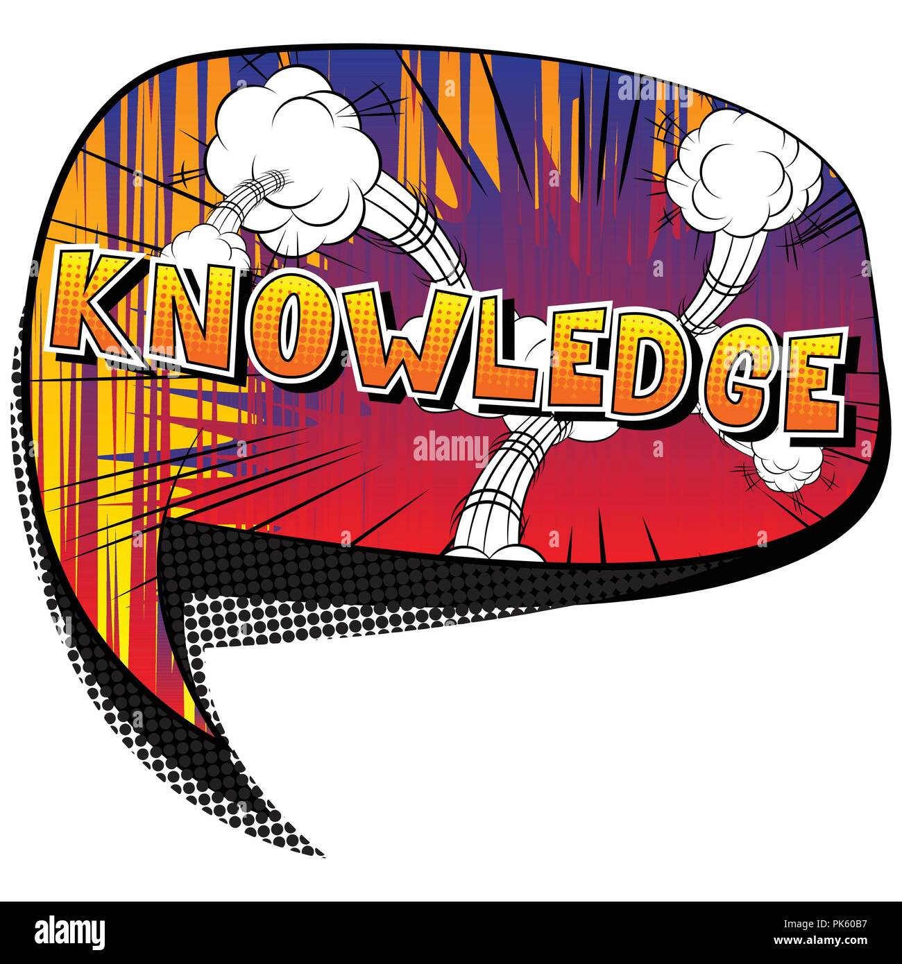 Knowledge - Vector illustrated comic book style phrase Stock Vector ...