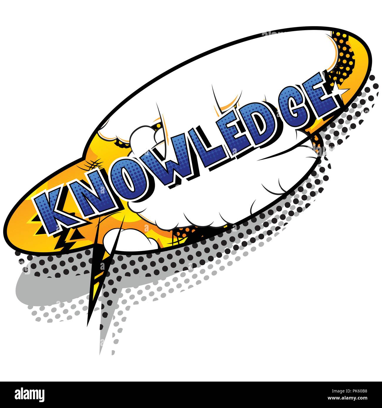 Knowledge - Vector illustrated comic book style phrase Stock Vector ...