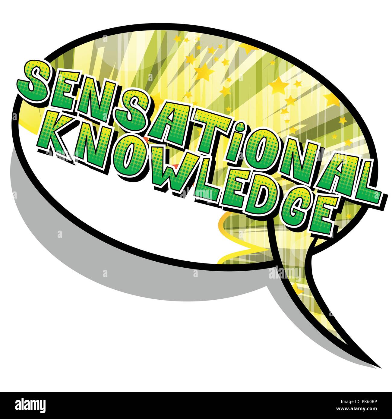 Sensational Knowledge - Vector illustrated comic book style phrase ...