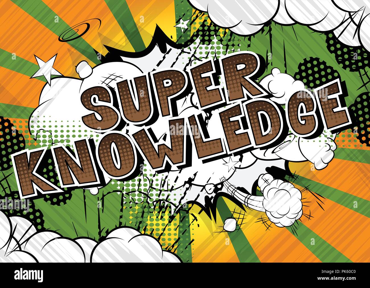 Super Knowledge - Vector illustrated comic book style phrase Stock ...