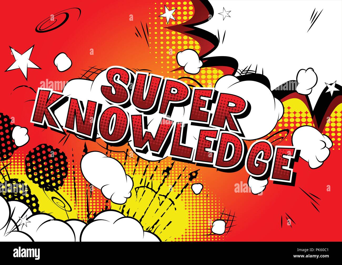 Super Knowledge - Vector illustrated comic book style phrase Stock ...