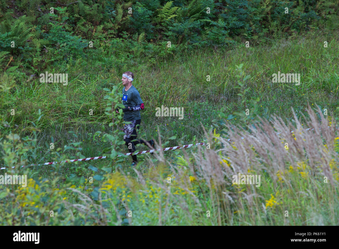 City Cesis Latvia. Daring race, sport event. Outdoor training, people ...