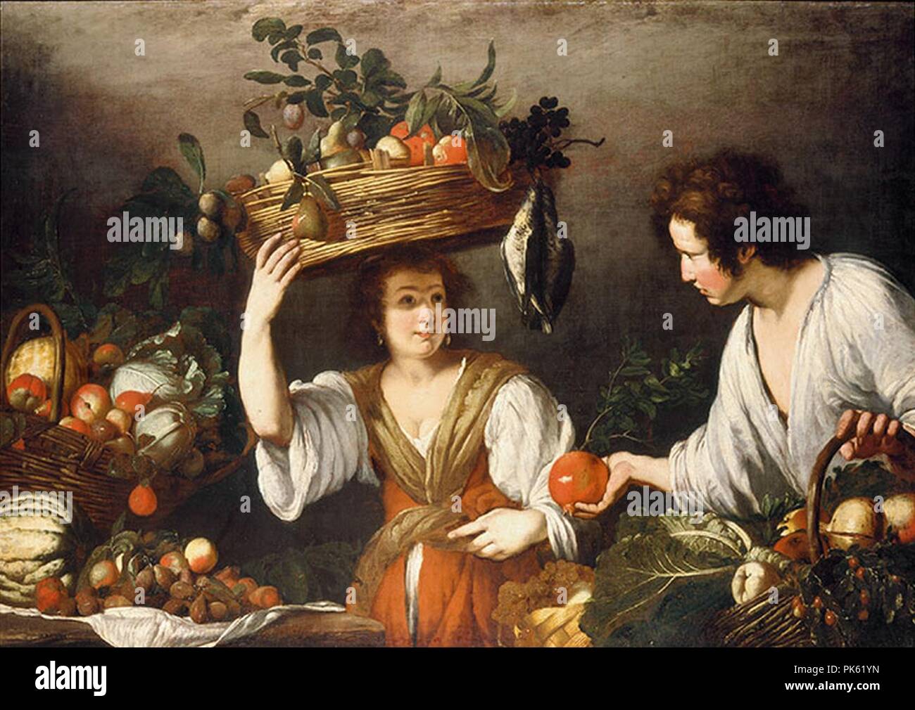 Bernardo Strozzi - Fruit vendor Stock Photo - Alamy