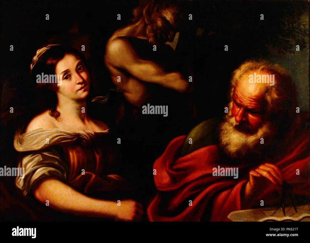Bernardo Strozzi. Allegory of mathematics (17th century Stock Photo - Alamy
