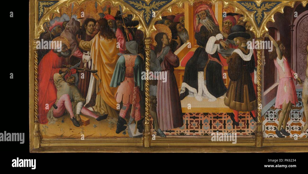 Bernat Martorell - Altarpiece of Saint Vincent Stock Photo - Alamy