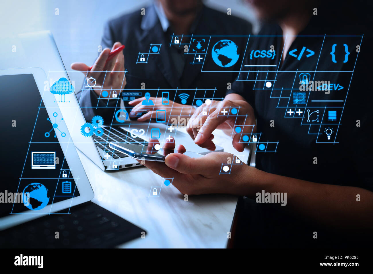Coding Software Developer Work With Ar New Design Dashboard Computer