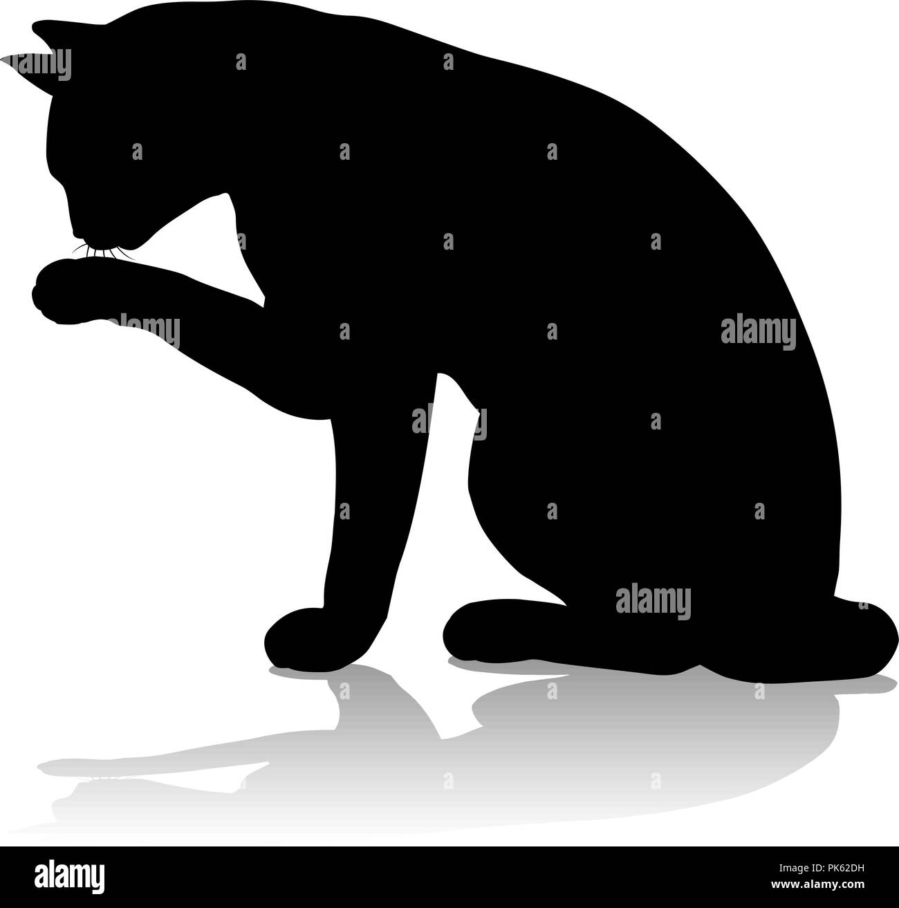 Cat black animal Stock Vector Images - Alamy