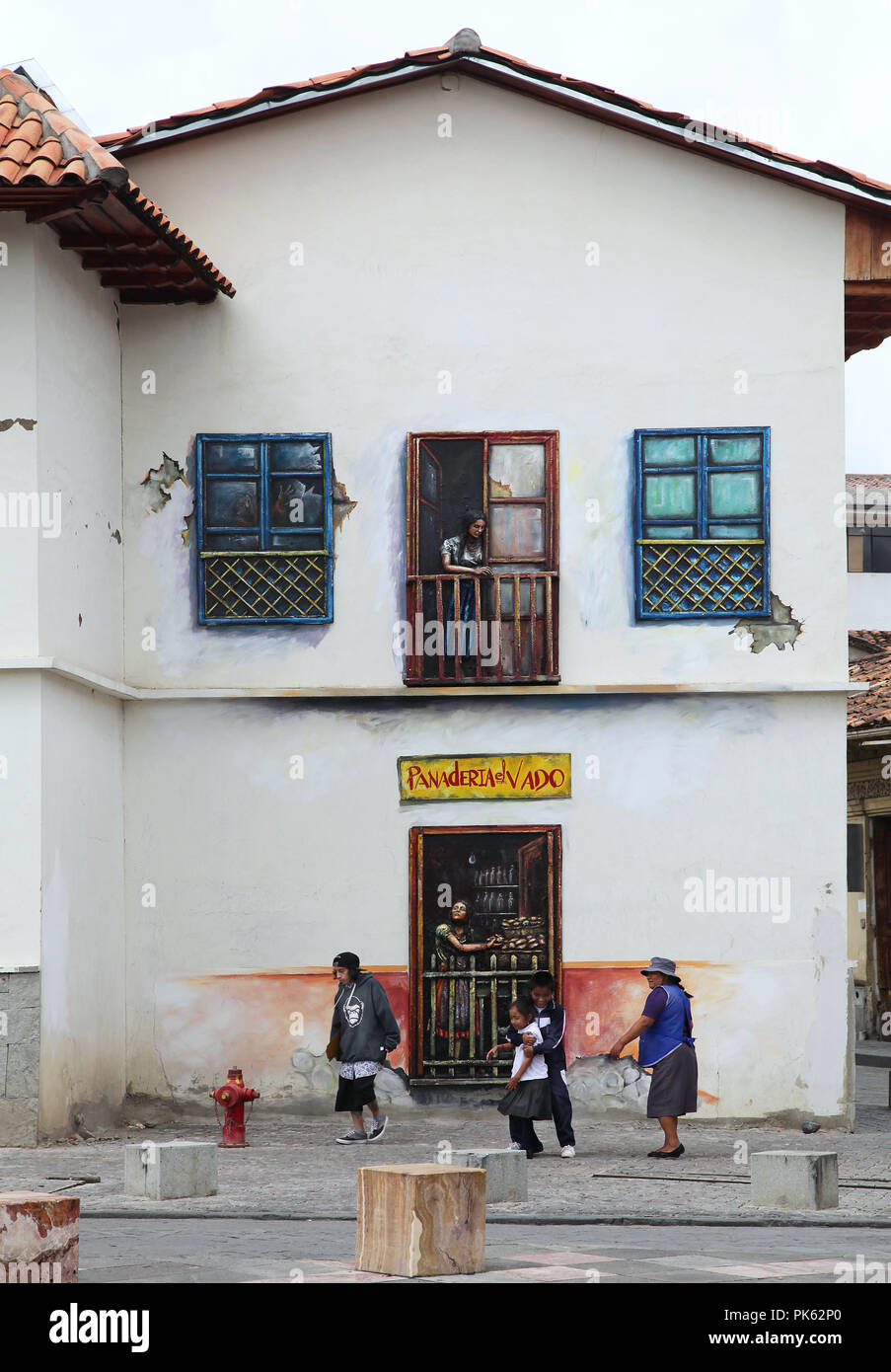Mural Panaderia El Vado in Cuenca Ecuador Stock Photo - Alamy